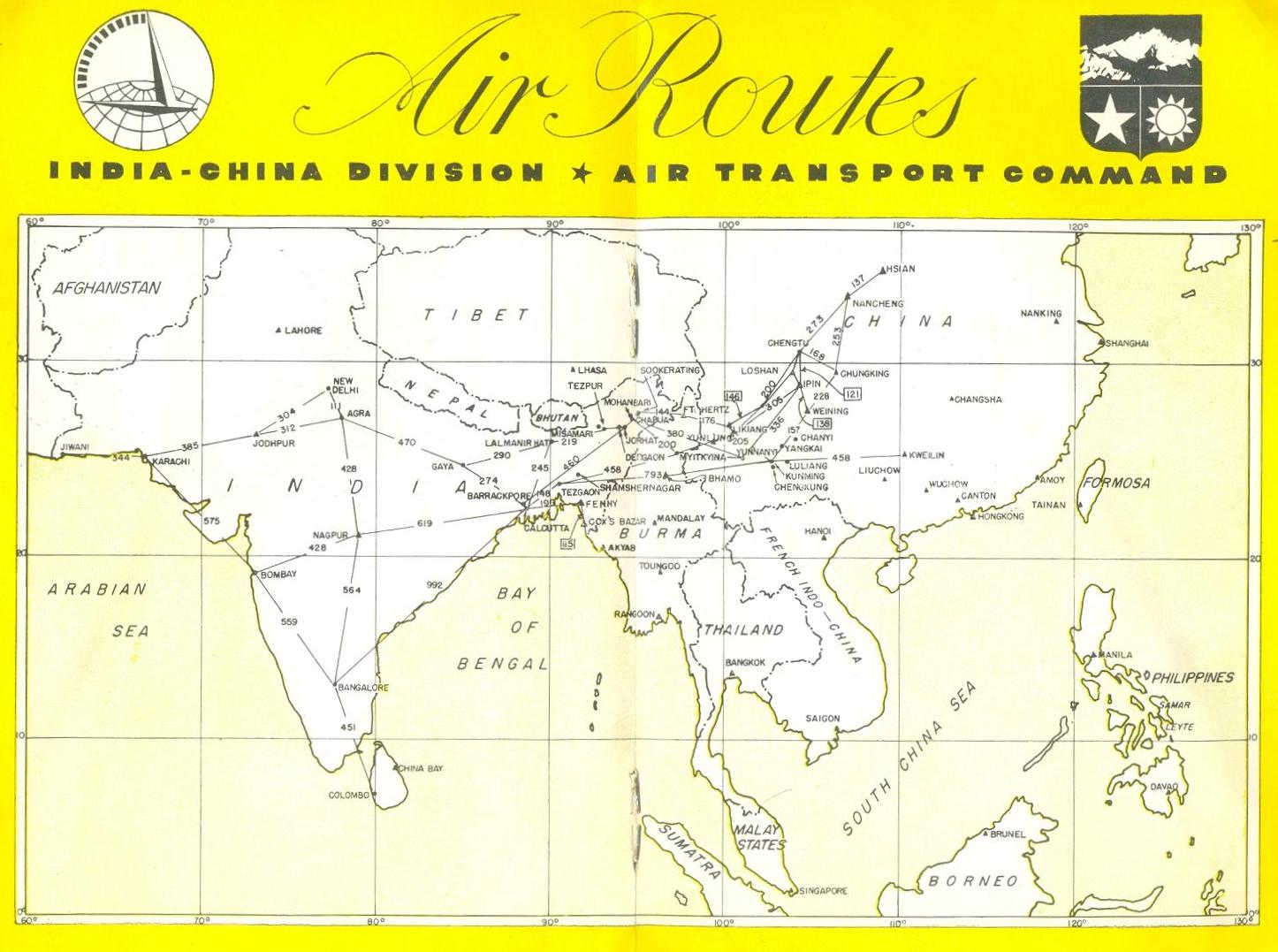 ATC Air Routes in India-China